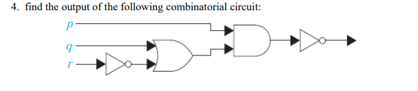 Solved 4. find the output of the following combinatorial | Chegg.com