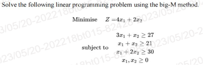 Solved Solve the following linear programming problem using | Chegg.com