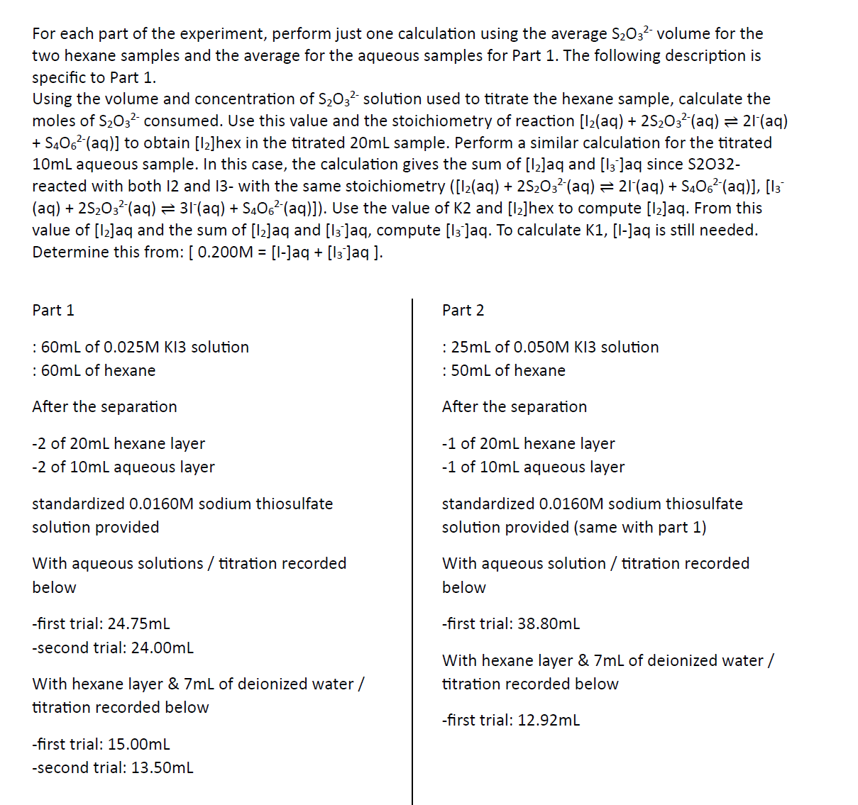 Solved Please calculate the following for the lab report | Chegg.com