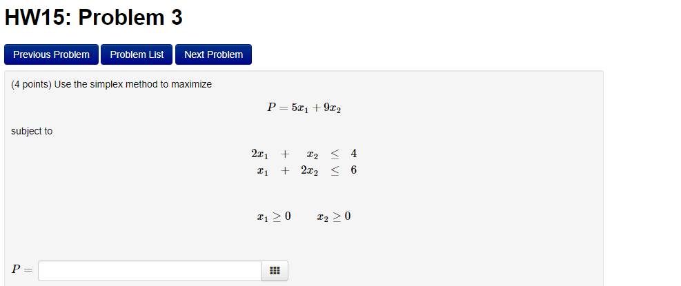 Solved HW15: Problem 3 Previous Problem Problem List Next | Chegg.com