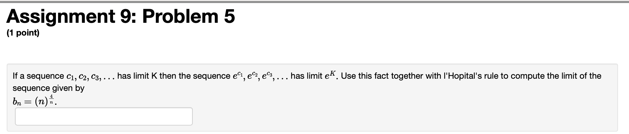 Solved If a sequence c1,c2,c3,dots has limit K then the | Chegg.com Solved If a sequence c1,c2,c3,dots has limit K then the | Chegg.com