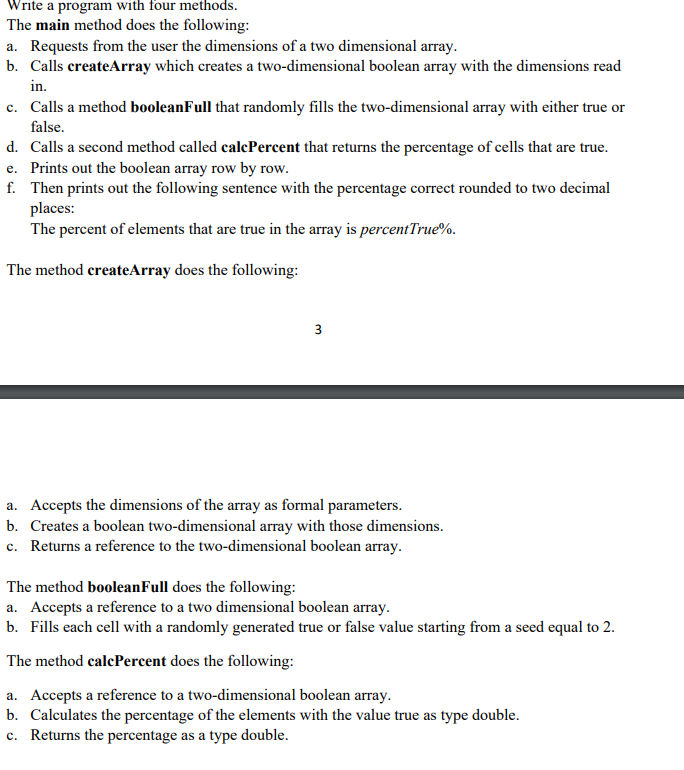 Solved Write a program with four methods The main method | Chegg.com