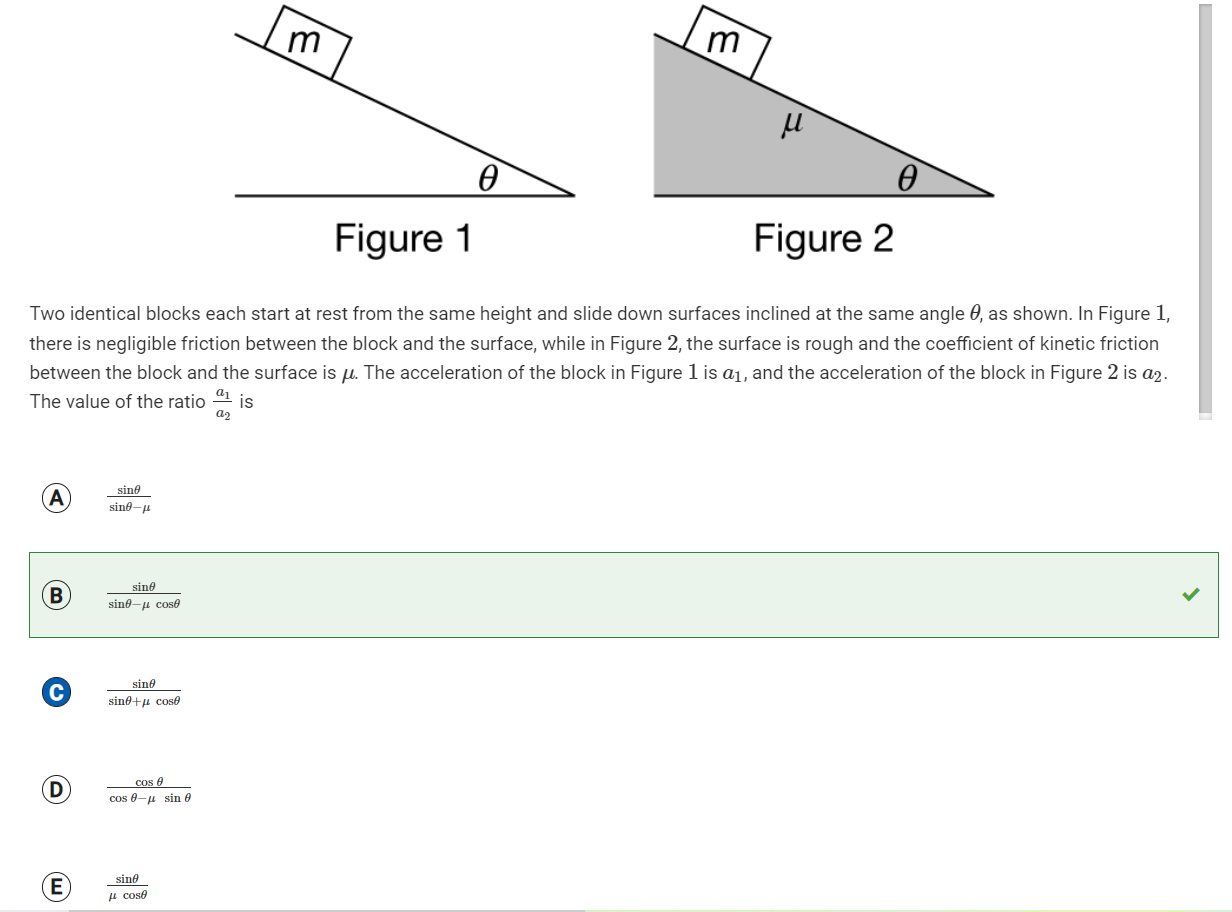 Solved m m и ө ө Figure 1 Figure 2 Two identical blocks each | Chegg.com