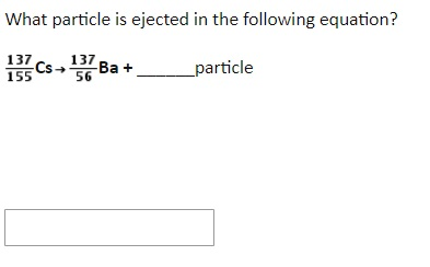 Solved What particle is ejected in the following equation? | Chegg.com