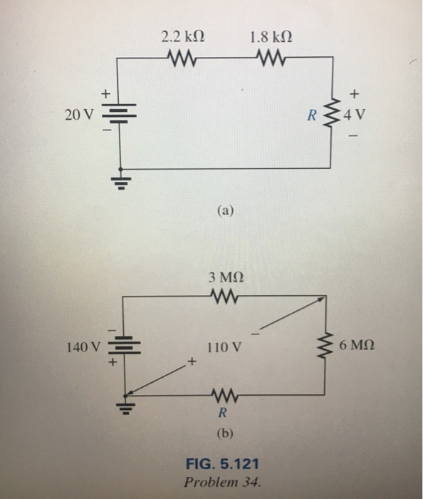Solved *34. Using the voltage divider rule, find the unknown | Chegg.com