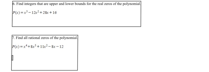 Solved 6. Find integers that are upper and lower bounds for | Chegg.com