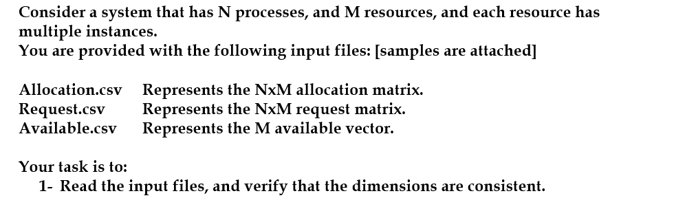 Solved Consider a system that has N ﻿processes, and M | Chegg.com