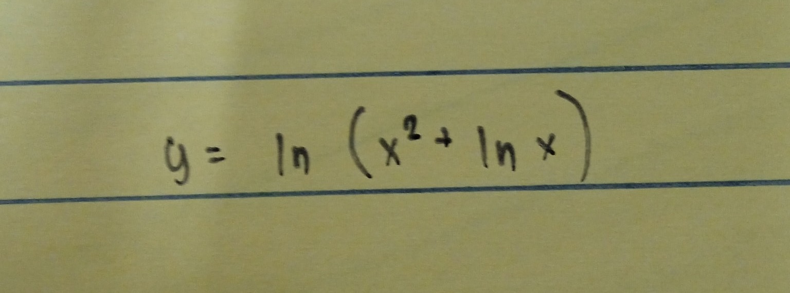 y=ln(x2+lnx)kindly provide a complete solution | Chegg.com
