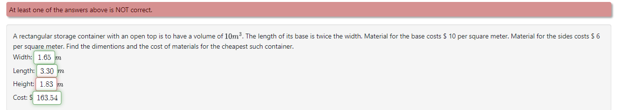 Solved A rectangular storage container with an open top is | Chegg.com