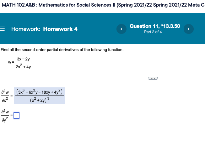 Solved MATH 102.A&B : Mathematics for Social Sciences II | Chegg.com