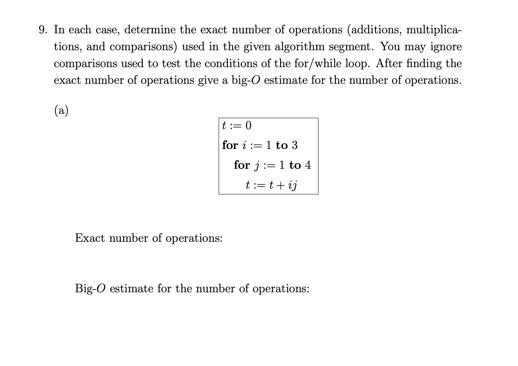Solved 9. In each case, determine the exact number of | Chegg.com