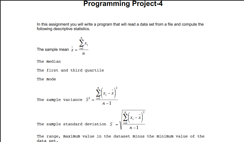 Programming Project-4 In this assignment you will | Chegg.com