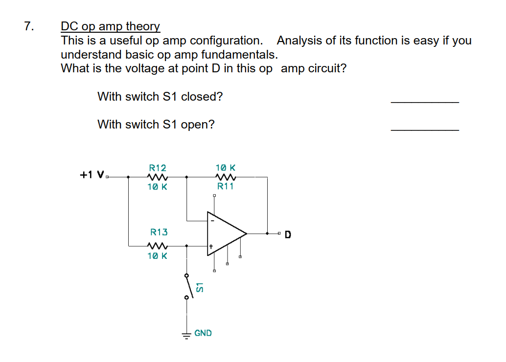 Solved Dc Op Amp Theory This Is A Useful Op Amp
