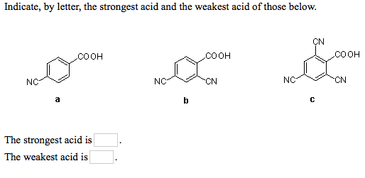 Solved Arrange the following carboxylic acids in order of | Chegg.com
