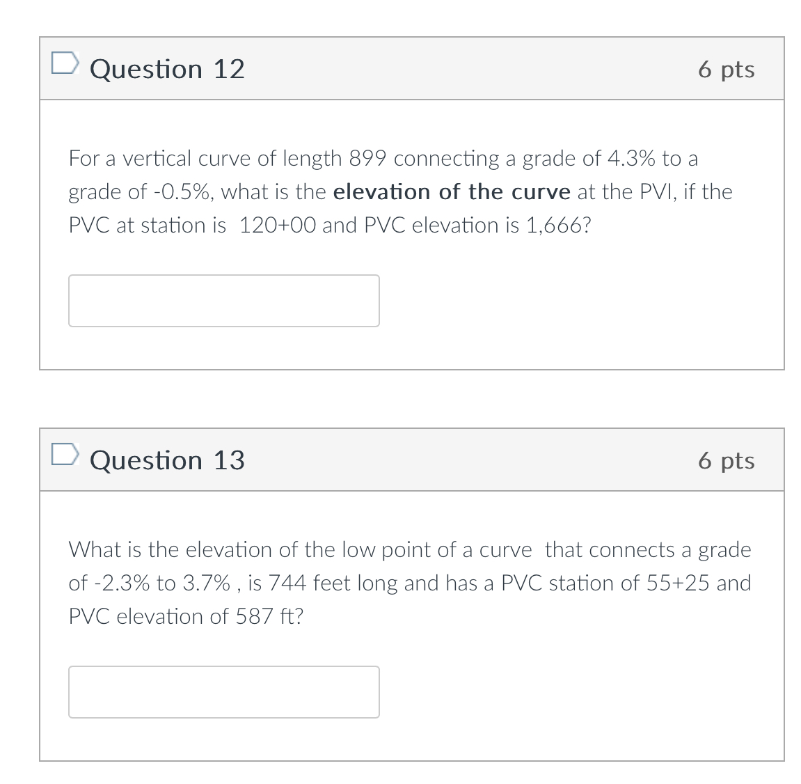 Solved For a vertical curve of length 899 connecting a grade | Chegg.com