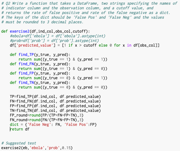 Question: Write a function that takes a DataFrame, | Chegg.com