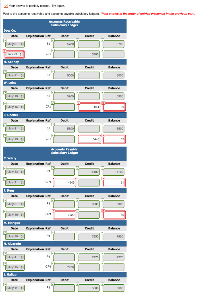 Solved Problem 7-5A (Part Level Submission) Selected | Chegg.com