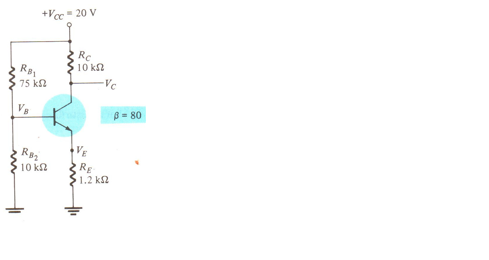 Solved Calculate the Ic, Ib, Ie, and Vce values in the | Chegg.com
