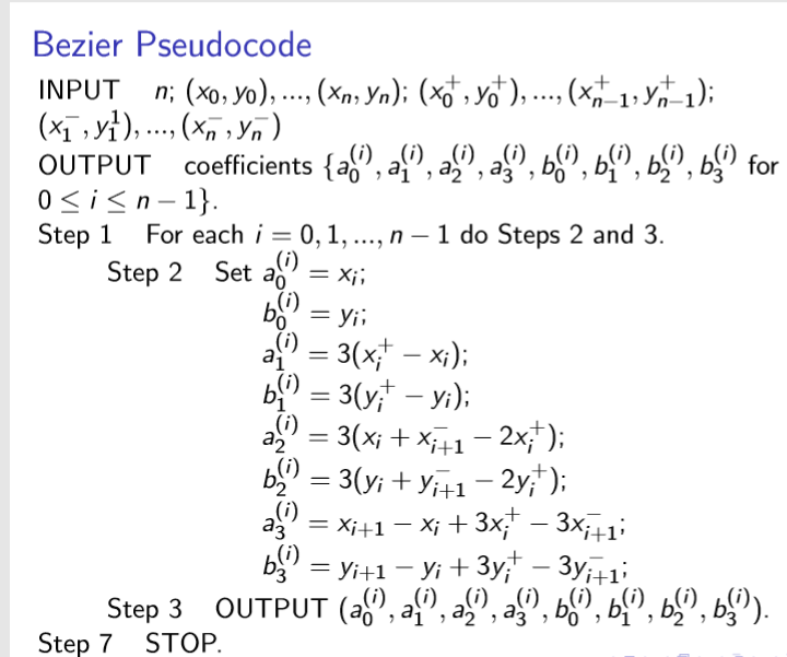 Mathematica Code: Use the Bezier technique to | Chegg.com