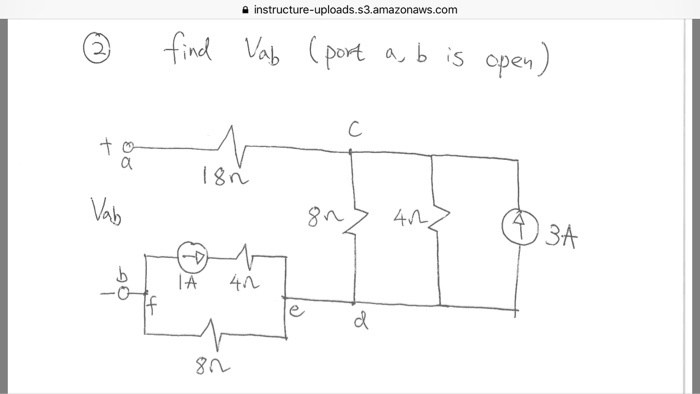 Solved Find V_ab (port a, b is open) | Chegg.com