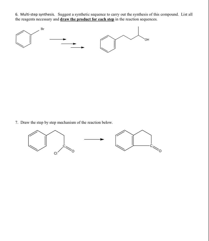 Solved 6. Multi-step synthesis. Suggest a synthetic sequence | Chegg.com
