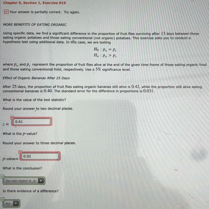Solved Chapter 5, Section 1, Exercise 019 ?Z? Your answer is | Chegg.com