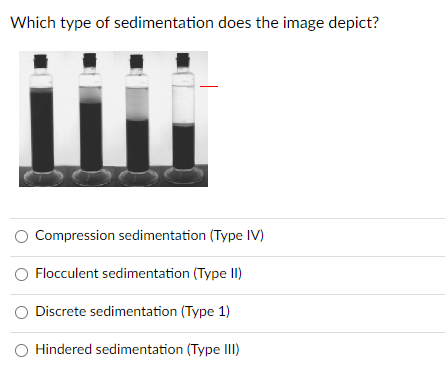 Solved Which type of sedimentation does the image depict? O | Chegg.com