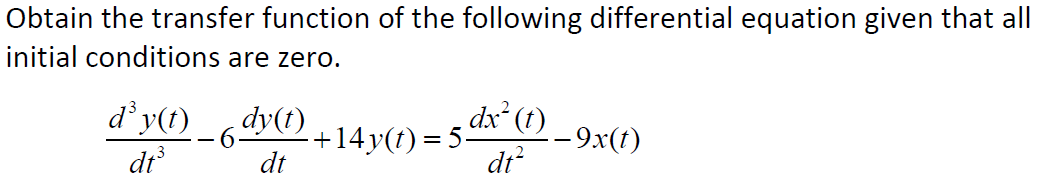 Solved Obtain the transfer function of the following | Chegg.com
