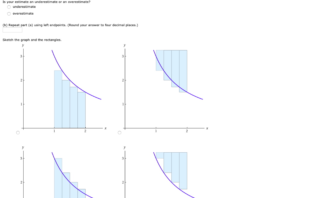 Solved (a) Estimate the area under the graph of fx) 3/x from | Chegg.com