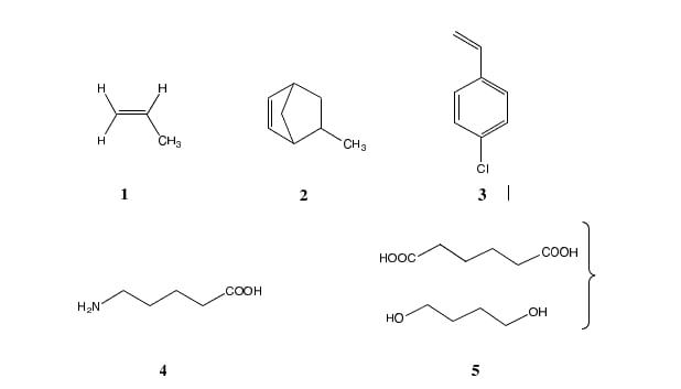 Solved Draw the structures of the polymers obtained from the | Chegg.com