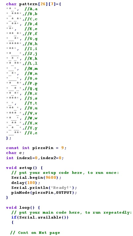 Solved SET UP CODE FOR USE WITH A PIEZO BUZZER 2 ) Attach | Chegg.com
