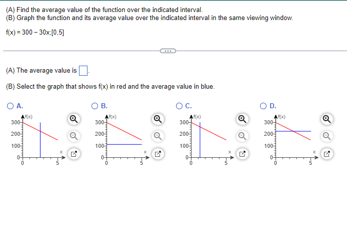 Solved A Find The Average Value Of The Function Over The