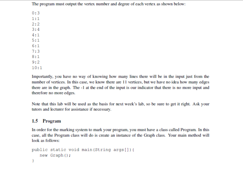 1.1 Setup 1. In Eclipse, create a project for this | Chegg.com