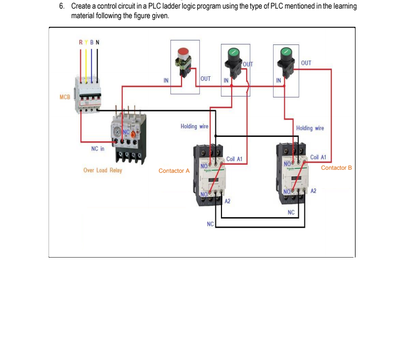Solved 6. Create a control circuit in a PLC ladder logic | Chegg.com