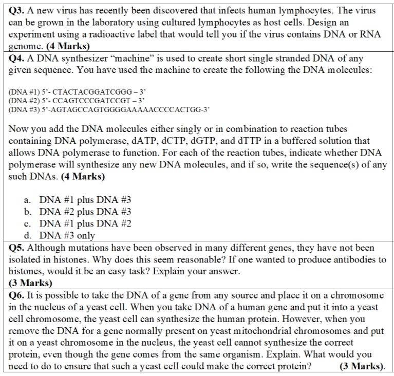 Solved Q3. A new virus has recently been discovered that | Chegg.com
