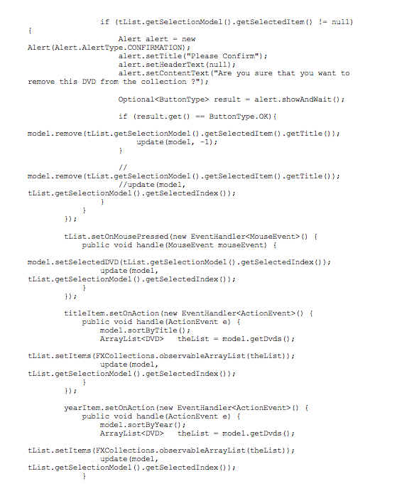 Solved import javafx.beans.value. ChangeListener; import | Chegg.com