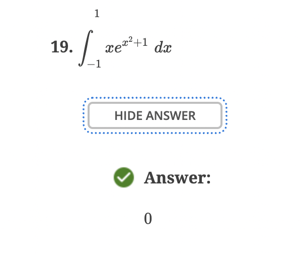 Solved ∫−1xex2+1dx Answer: | Chegg.com