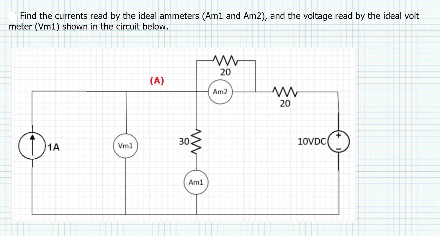 Solved Find the currents read by the ideal ammeters (Am1 and | Chegg.com