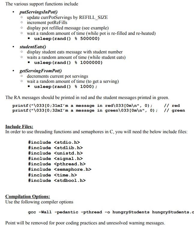 Introduction: The Hungry Students concurrent | Chegg.com