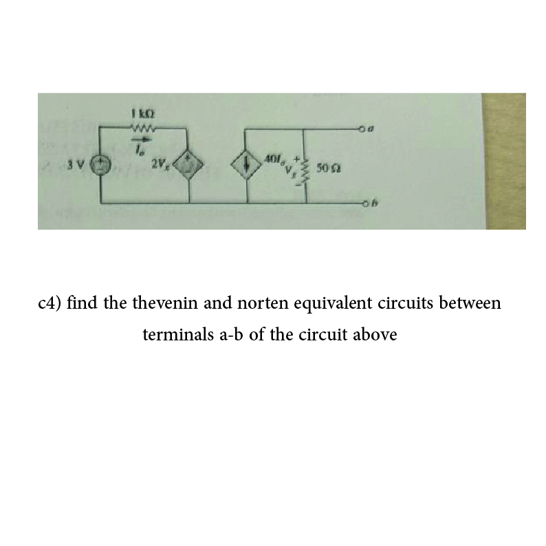 Solved c4) ﻿find the thevenin and norten equivalent circuits | Chegg.com