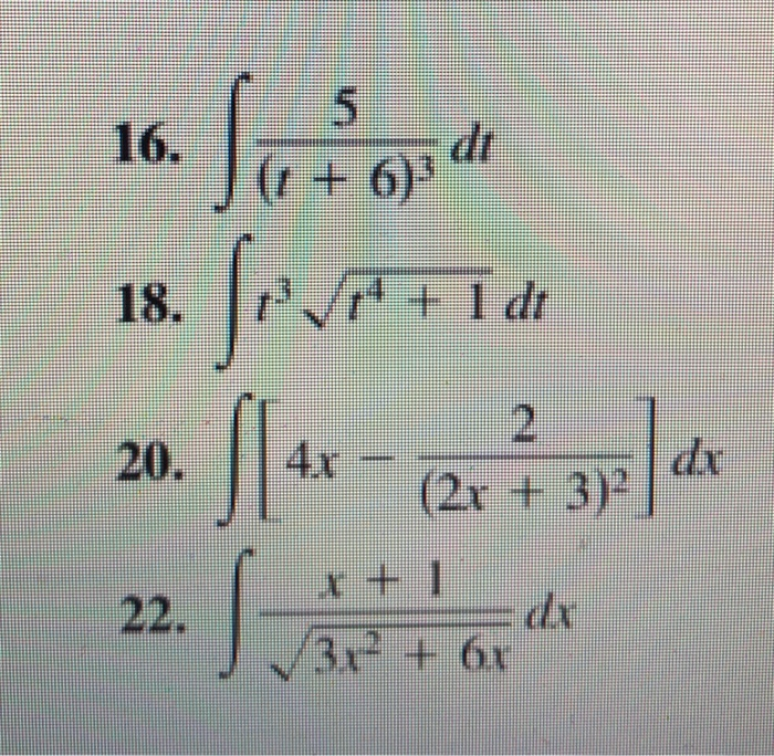 Solved Finding an Indefinite Integral In Exercises 15-46, | Chegg.com