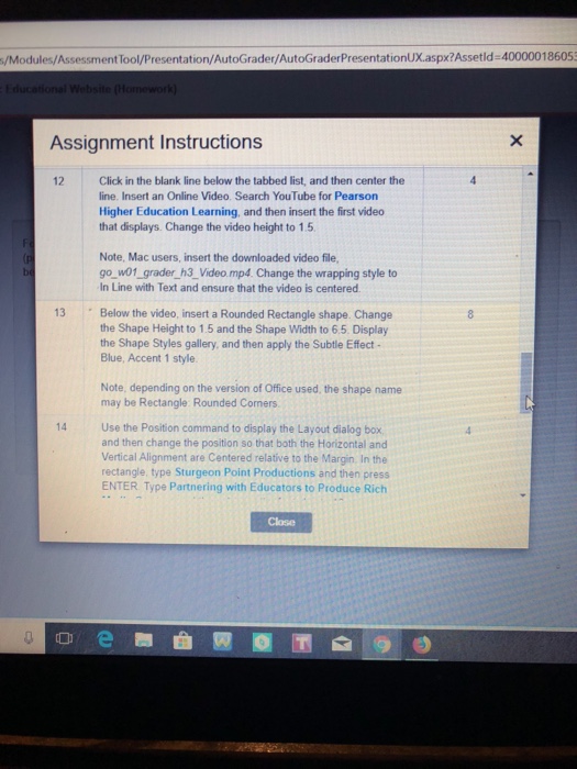 sus/Modules/Assessment | Chegg.com