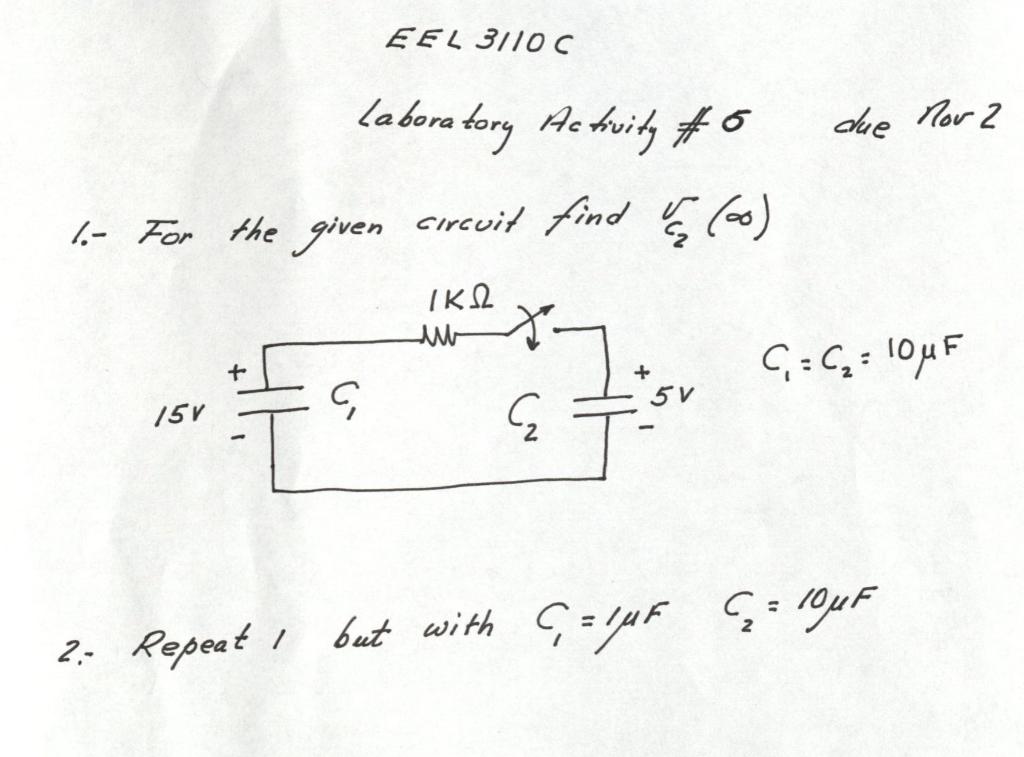 Solved EEL 3110C due nor2