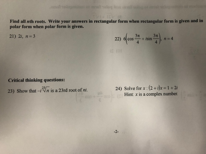 Solved Simplify. Write your answer in rectangular form when | Chegg.com