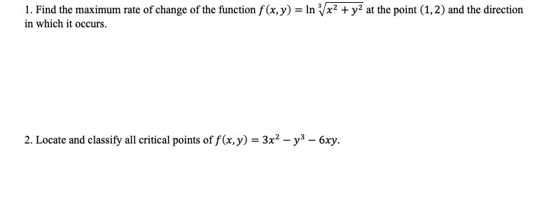 Solved 1. Find the maximum rate of change of the function | Chegg.com