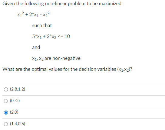 Solved Given the following non-linear problem to be | Chegg.com