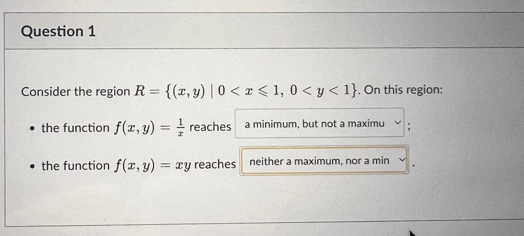 Solved Options: a minimum, but not a maximum a maximum, but | Chegg.com