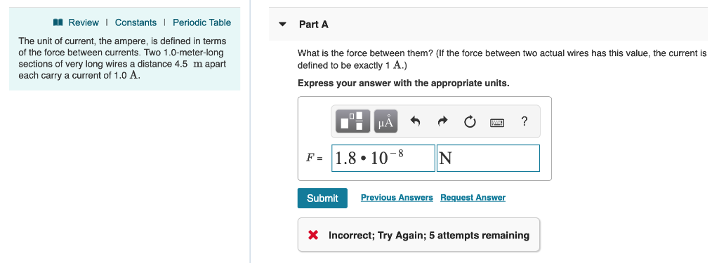 Solved ReviewI Constants Periodic Table Part A The unit of | Chegg.com