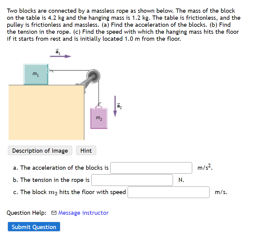 Solved Two blocks are connected by a massless rope as shown | Chegg.com