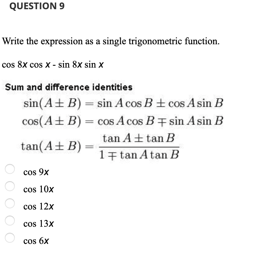 Solved Write the expression as a single trigonometric | Chegg.com